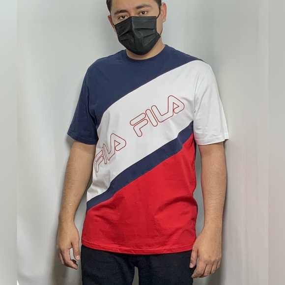 Fila | Shirts | Mens Fila Navy White Red Tee Shirt | Poshmark